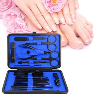 18 Piece Stainless Steel Hand and Foot Nail Kit, Personalized Manicure ...