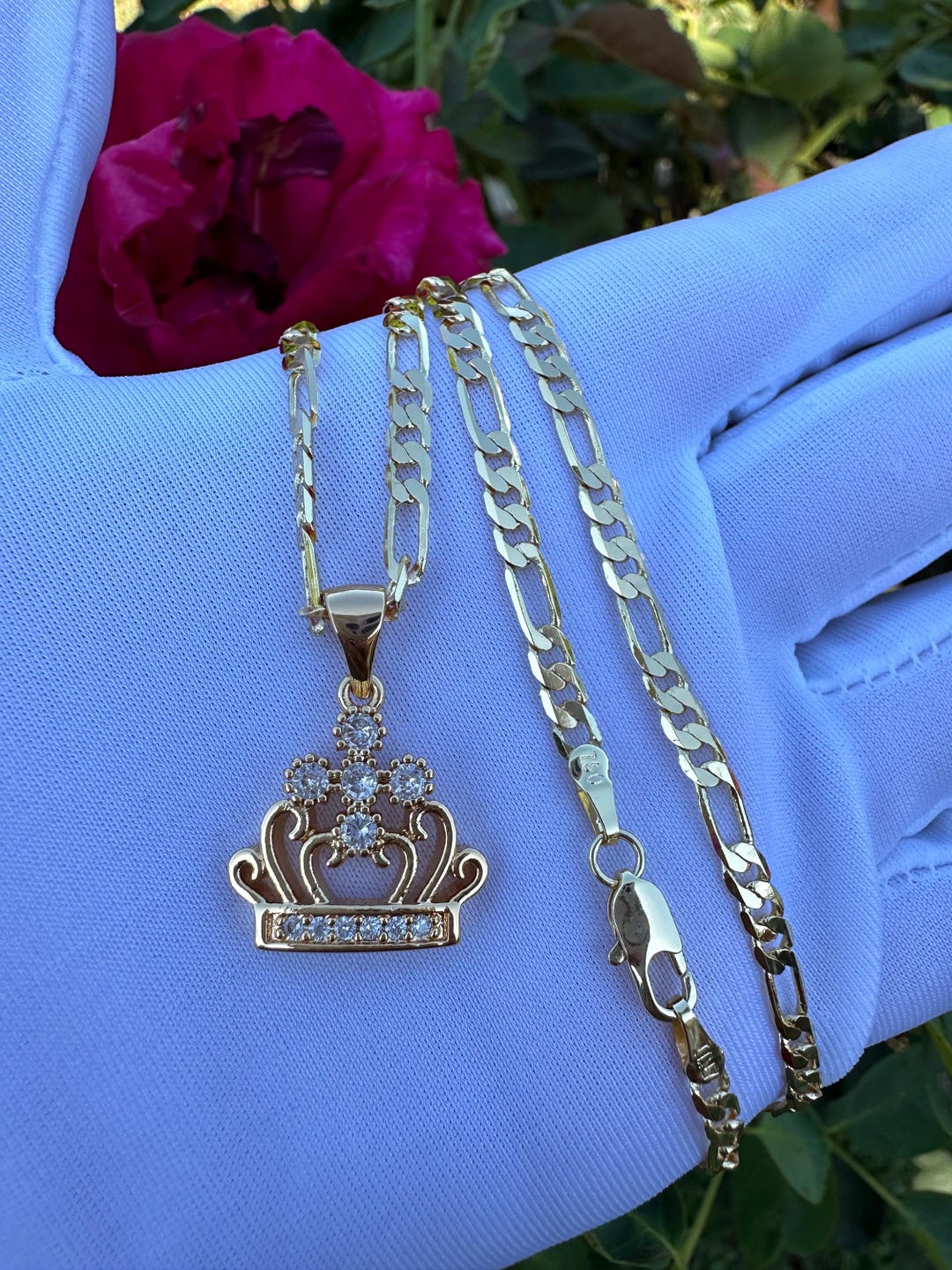Crown Necklace With Cross , Princess Crown Necklace, Bridesmaid Jewelry ...