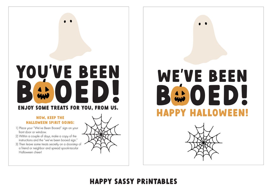 Cute You've Been Booed/we've Been Booed Printable Signs - Etsy