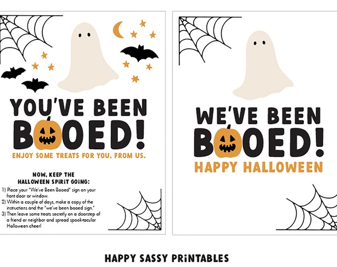Booed Signs Printable Booed Signs We've Been Booed You've Been Booed ...