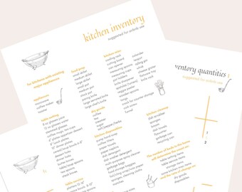 Kitchen Inventory List for Vacation Rental Owners (1-3 Guests) - Etsy