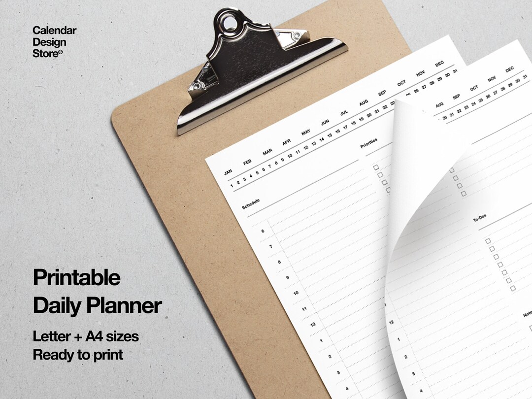 Daily Planner Printable, Hourly Planner, Time Blocking Template, Work ...