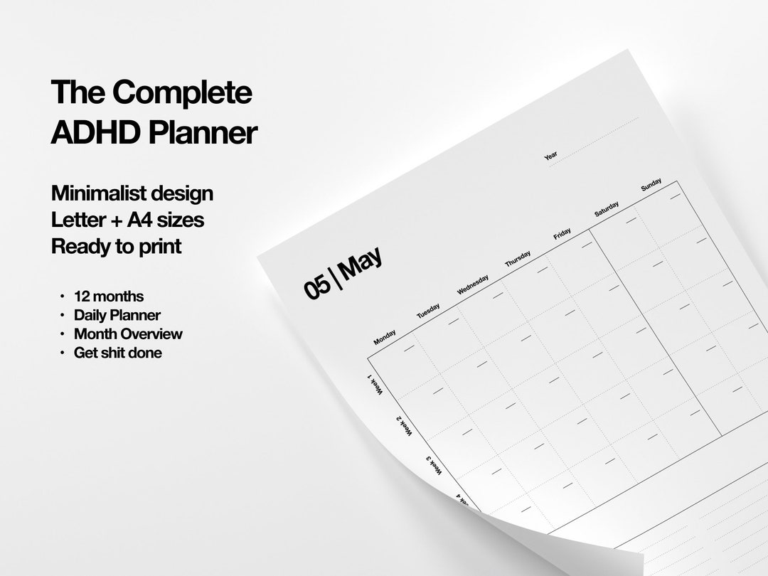 Complete ADHD Printable Planner: Boost Focus and Productivity With This ...