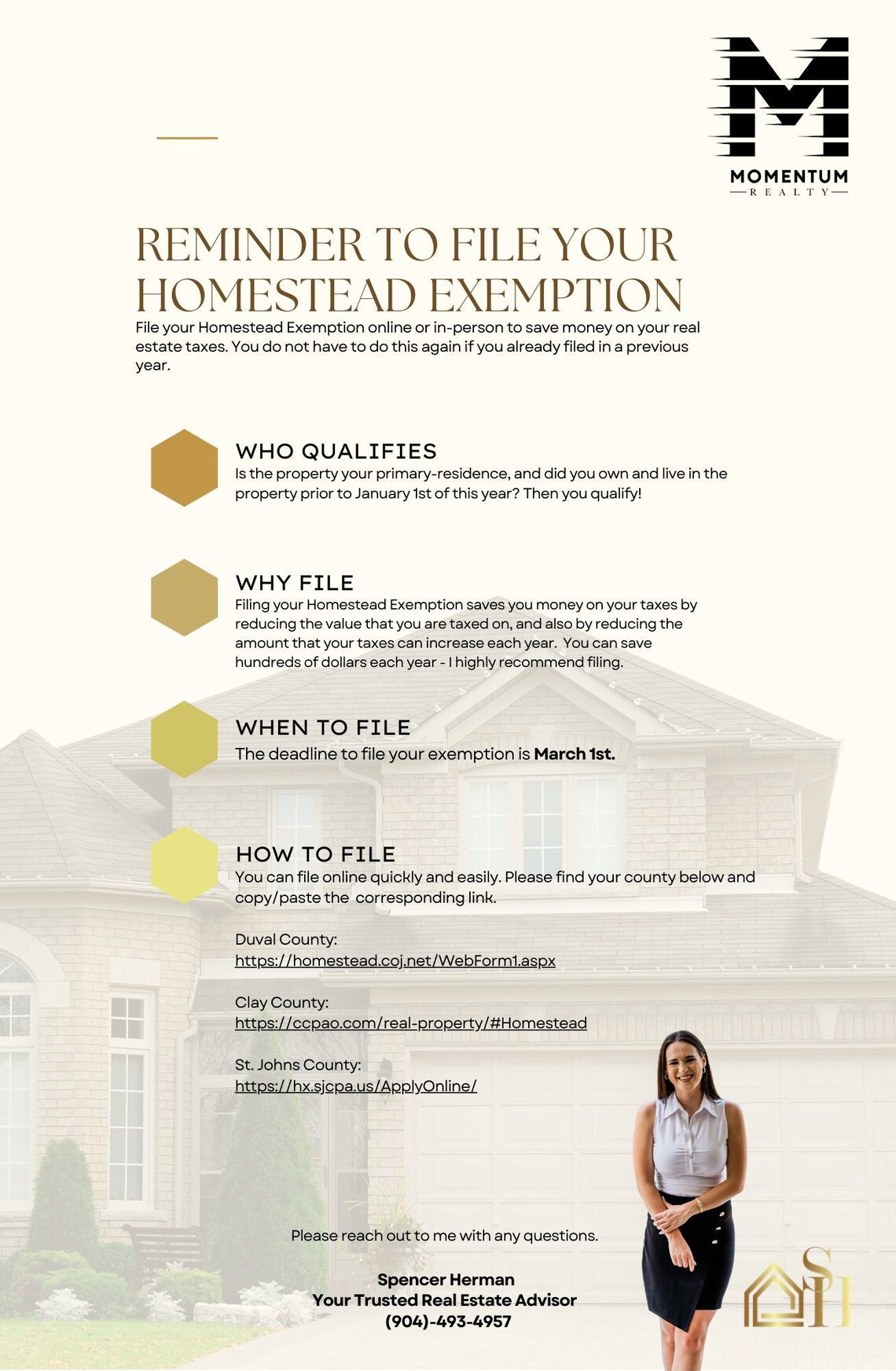 Homestead Exemption Email Flyer - Etsy