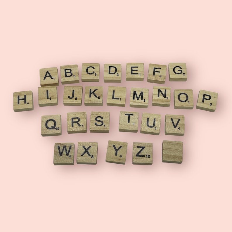 Individual Scrabble Pieces Wooden Letters Crafting Game Pieces - Etsy
