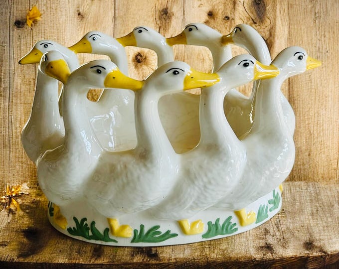 Vintage Gaggle of Geese Planter/centerpiece by Holland Mold - Etsy