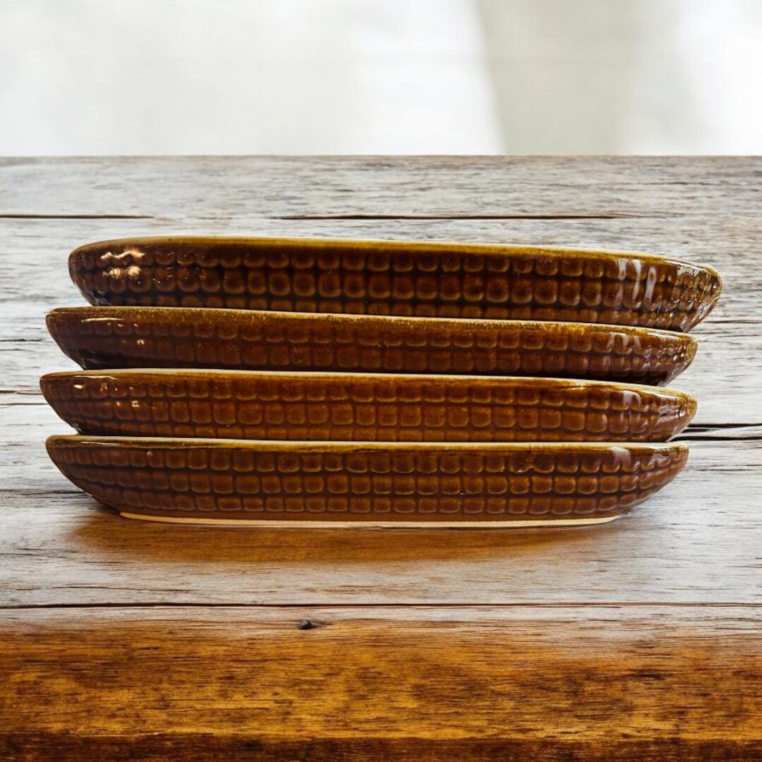 Set of 4 Vintage Farmy Style Corn Cob Dishes - Etsy