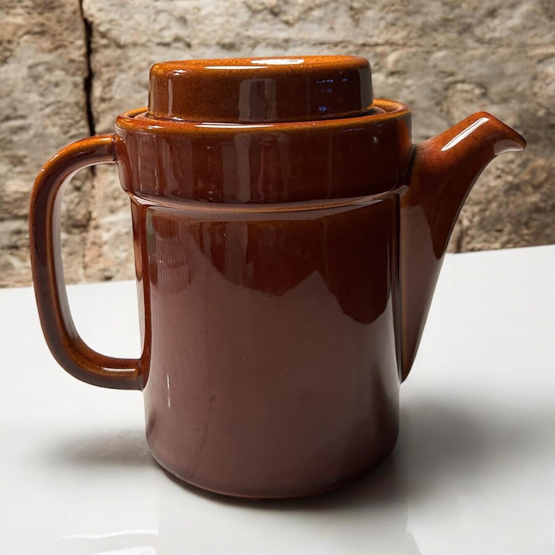 Vintage Pfaltzgraff Coffee/tea, Milk Pot Server 18-490 Brown Glaze 1970 ...