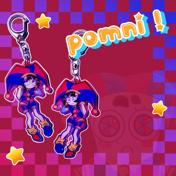 Pomni Keychain - Etsy