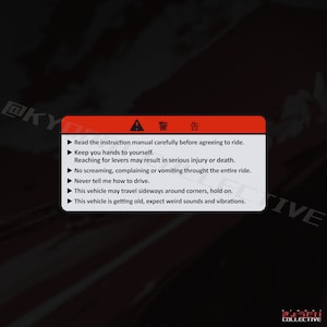Japanese Warning Sticker - JDM Modification Joke Tuner Vinyl Kisscut ...