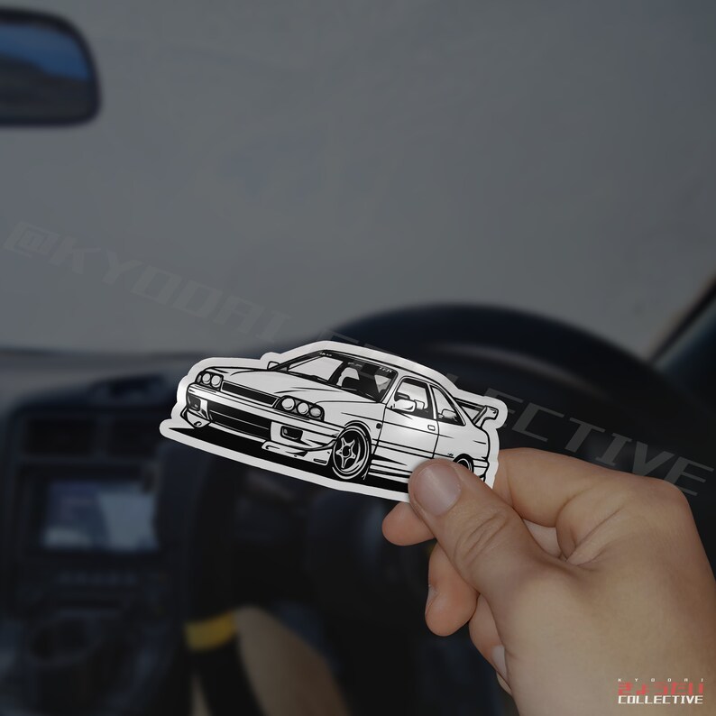 JDM Stanced Car - Tuned JDM Racer Car Vinyl Kisscut Sticker by ...