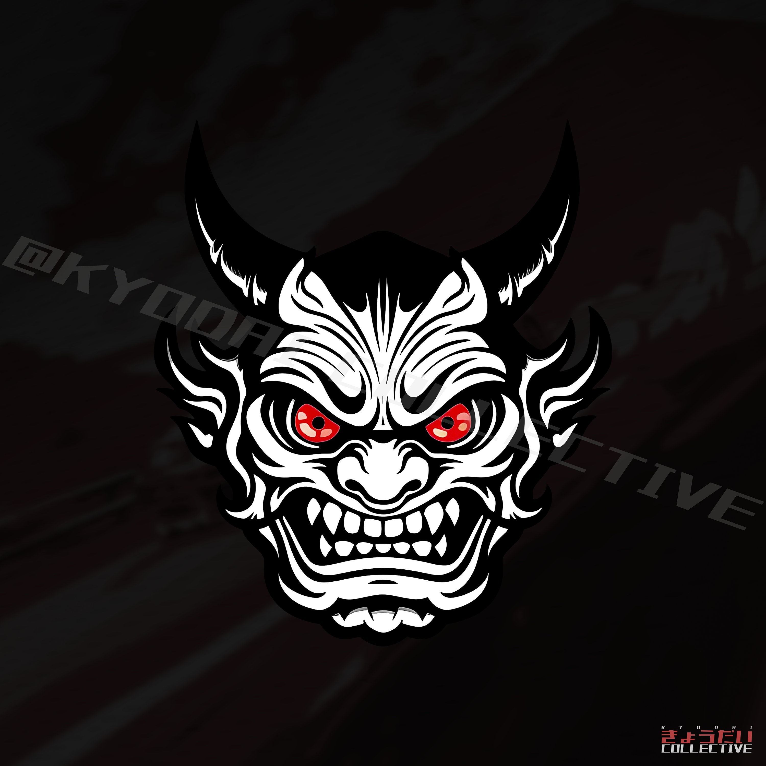 Oni Devil Mask - Japan Soul Stealer Car Vinyl Kisscut Sticker by ...