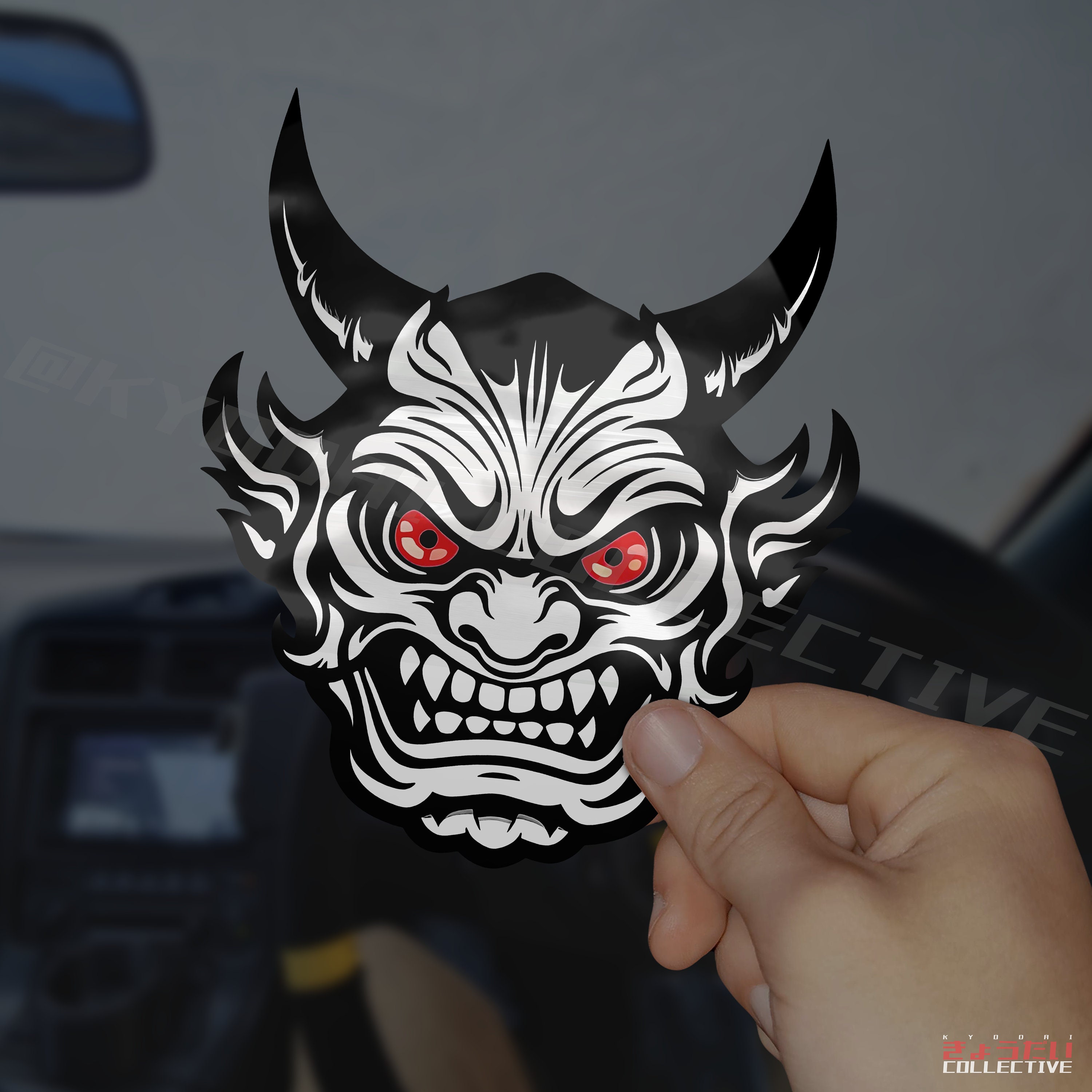 Oni Devil Mask - Japan Soul Stealer Car Vinyl Kisscut Sticker by ...