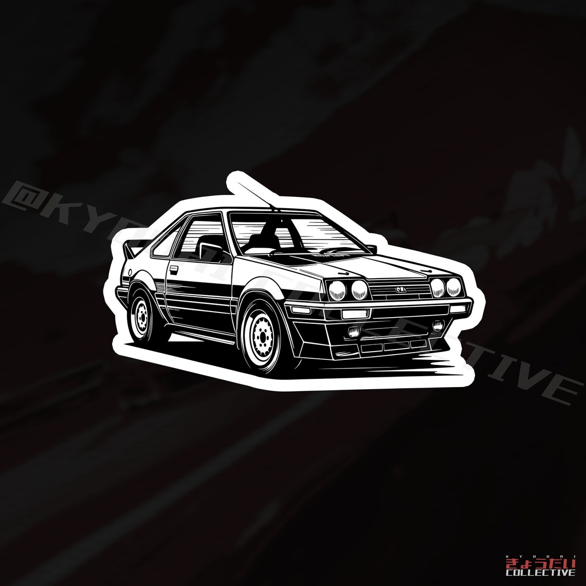 JDM AE86 Modded- Tuned JDM Racer Car Vinyl Kisscut Sticker by ...