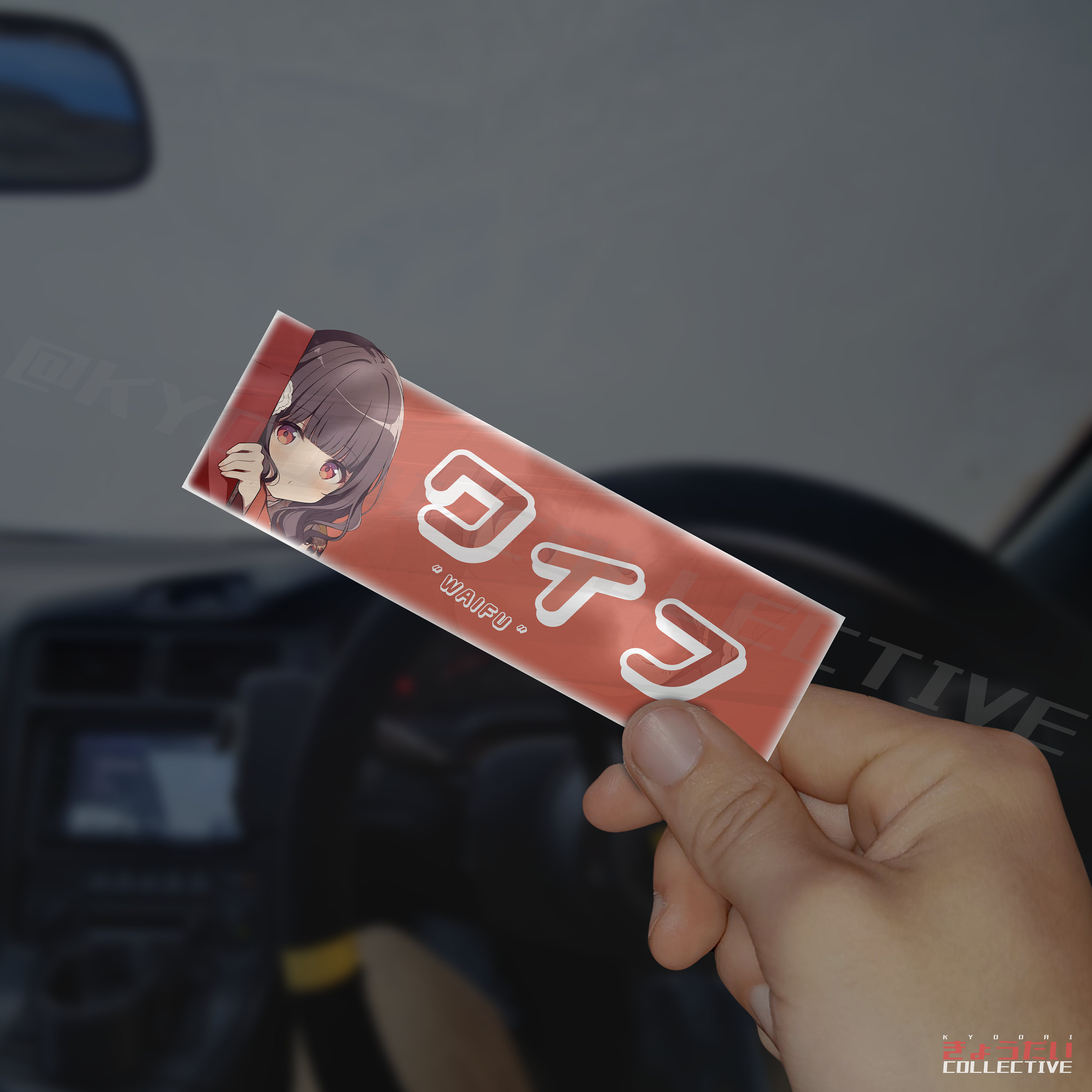 Anime waifu Sticker Cute Vinyl Bumper Sticker by Kyodaicollective - Etsy