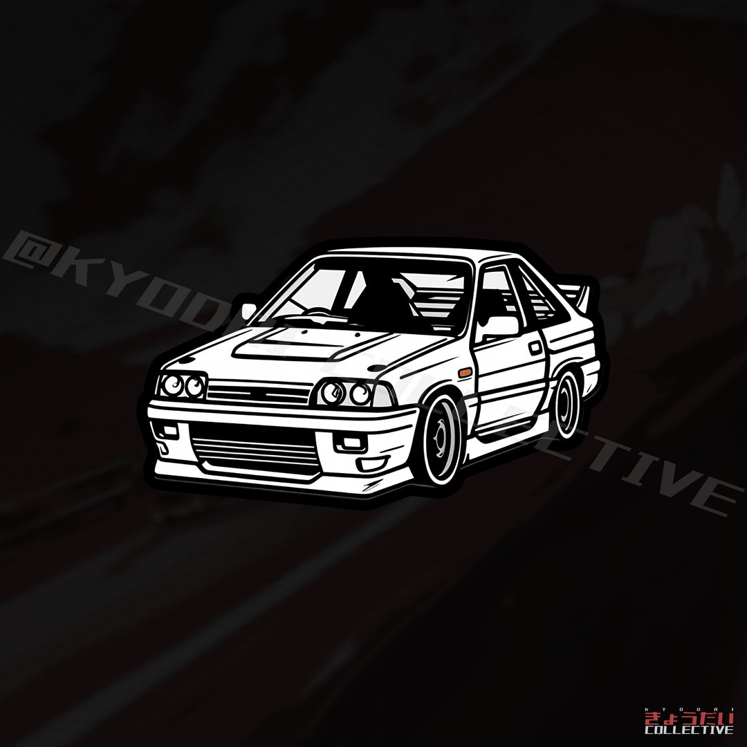 JDM Classics Car - Stanced JDM Tuner Car Vinyl Kisscut Sticker by ...