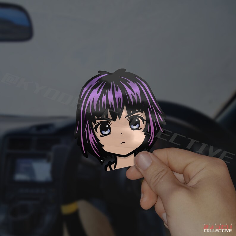 Anime Girl - Purple - Anime Girl Tuner Vinyl Kisscut Sticker by ...