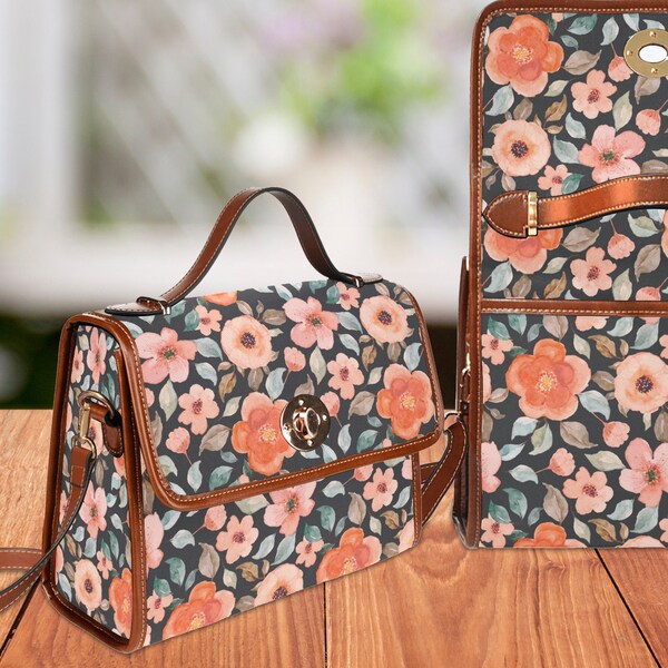 Floral Print Handbag - Etsy