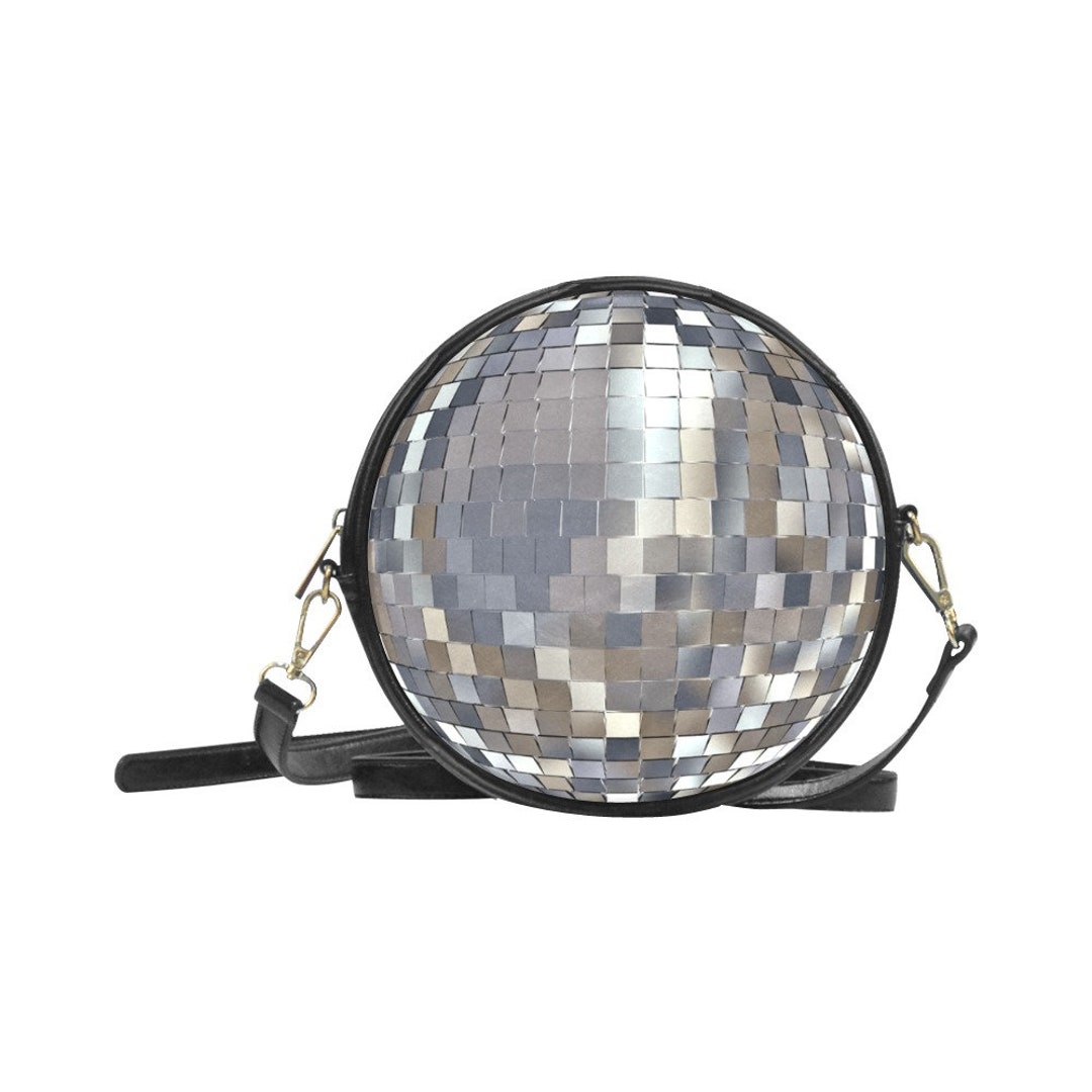 Disco Ball Round Crossbody Bag, Sustainable Leather Crossbody Bag ...