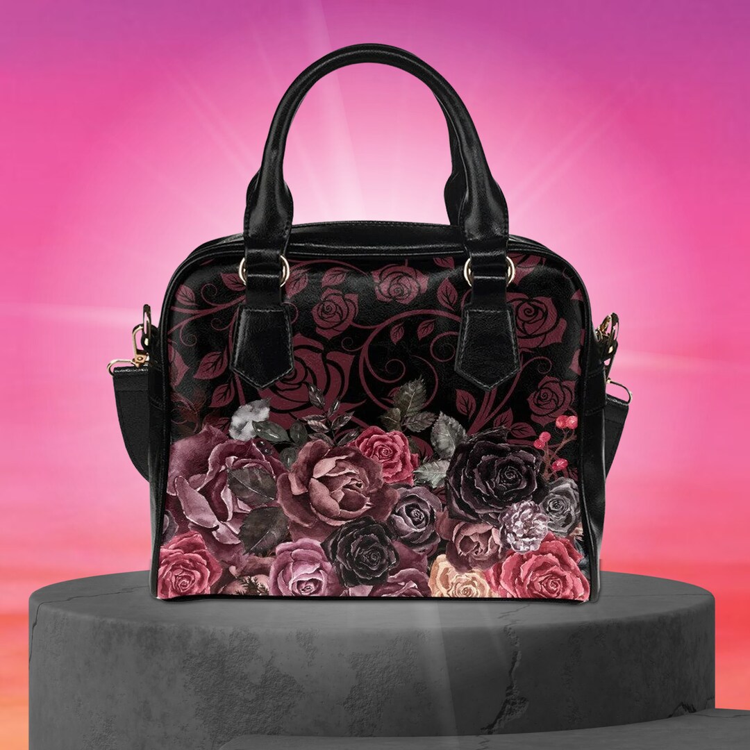 Dark Rose Bag, Gothic Floral Purse, Haunted Bloom Handbag, Creepy ...