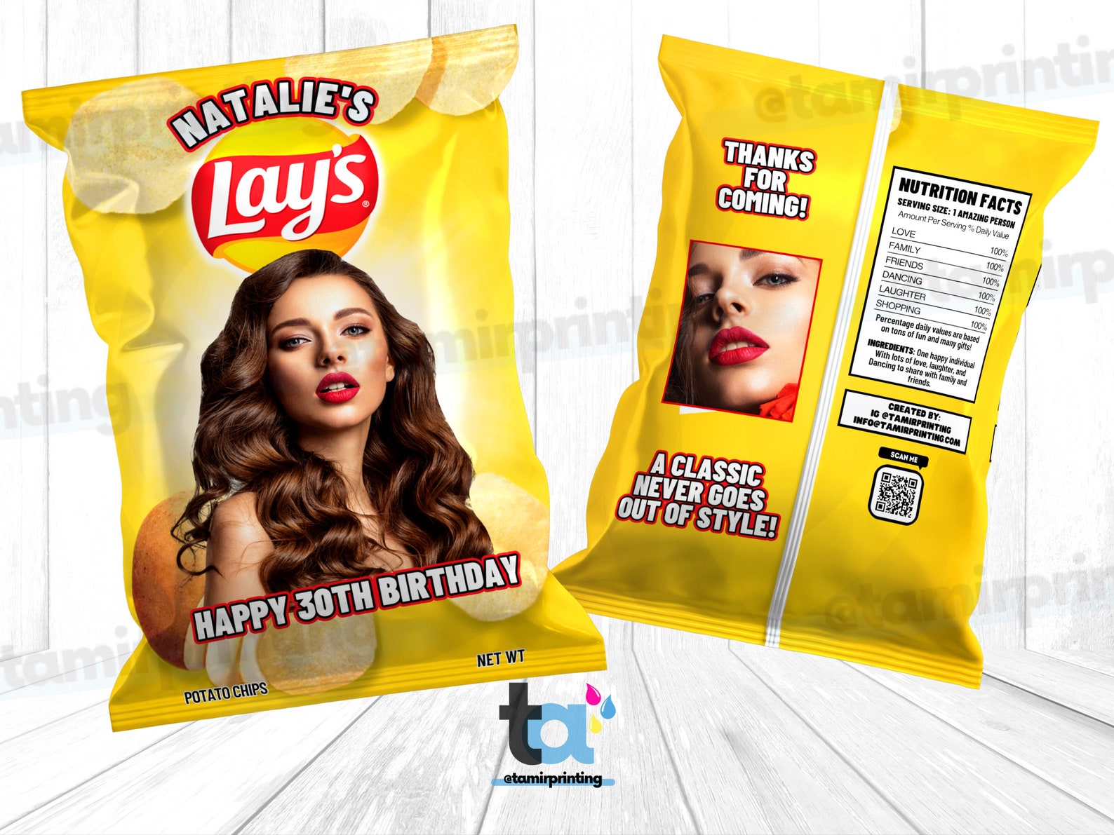 Custom Lays Chip Bag, Party Favor Design, Printed Labels, Custom Bags ...