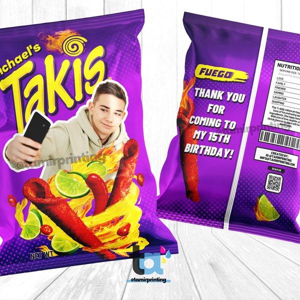 Takis Chip Bags Template - Etsy UK