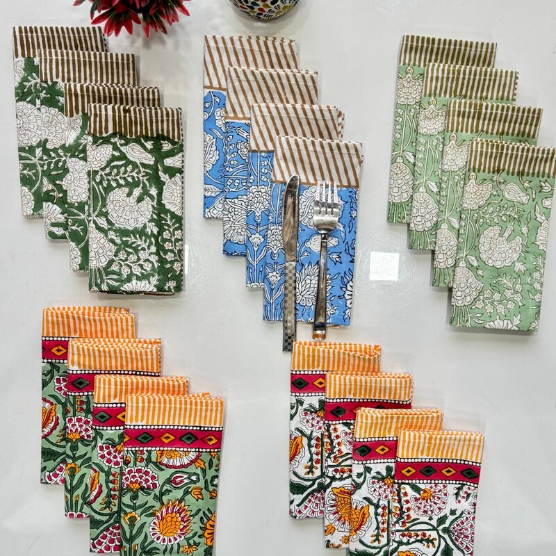 Block Print Napkins - Etsy