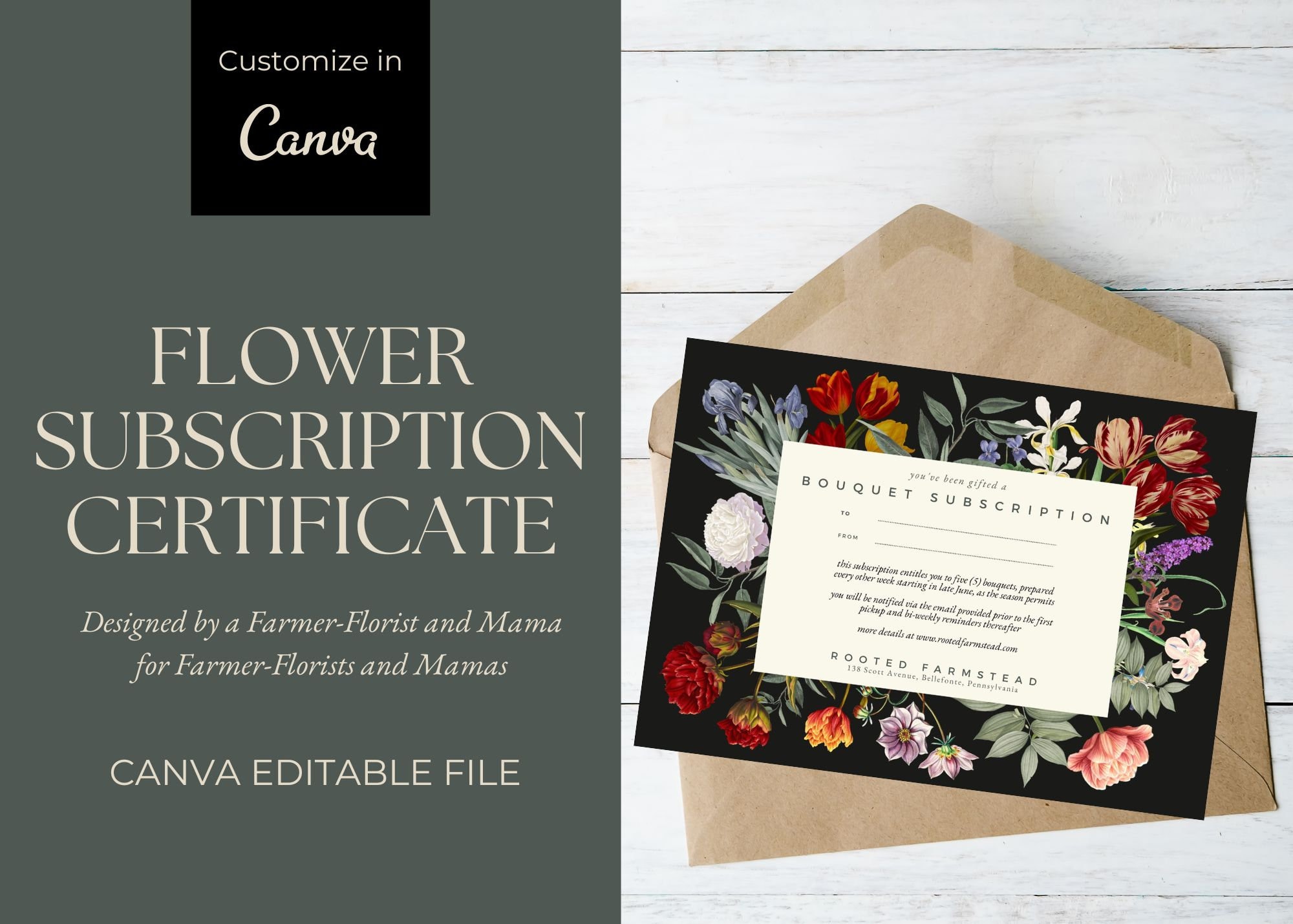 Flower Bouquet Subscription Certificate Bouquet Share CSA Bouquet ...