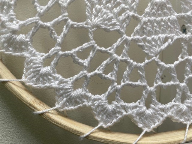 Crochet Hoop Round Doily Home Decor Boho - Etsy UK