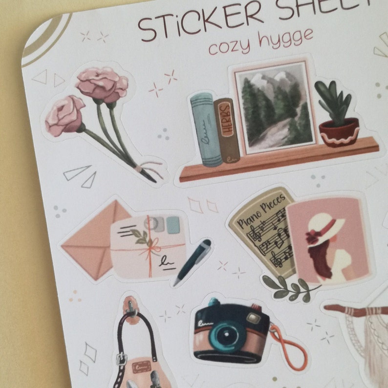 Sticker Sheet Cozy Hygge Bullet Journal Stickers Planner - Etsy