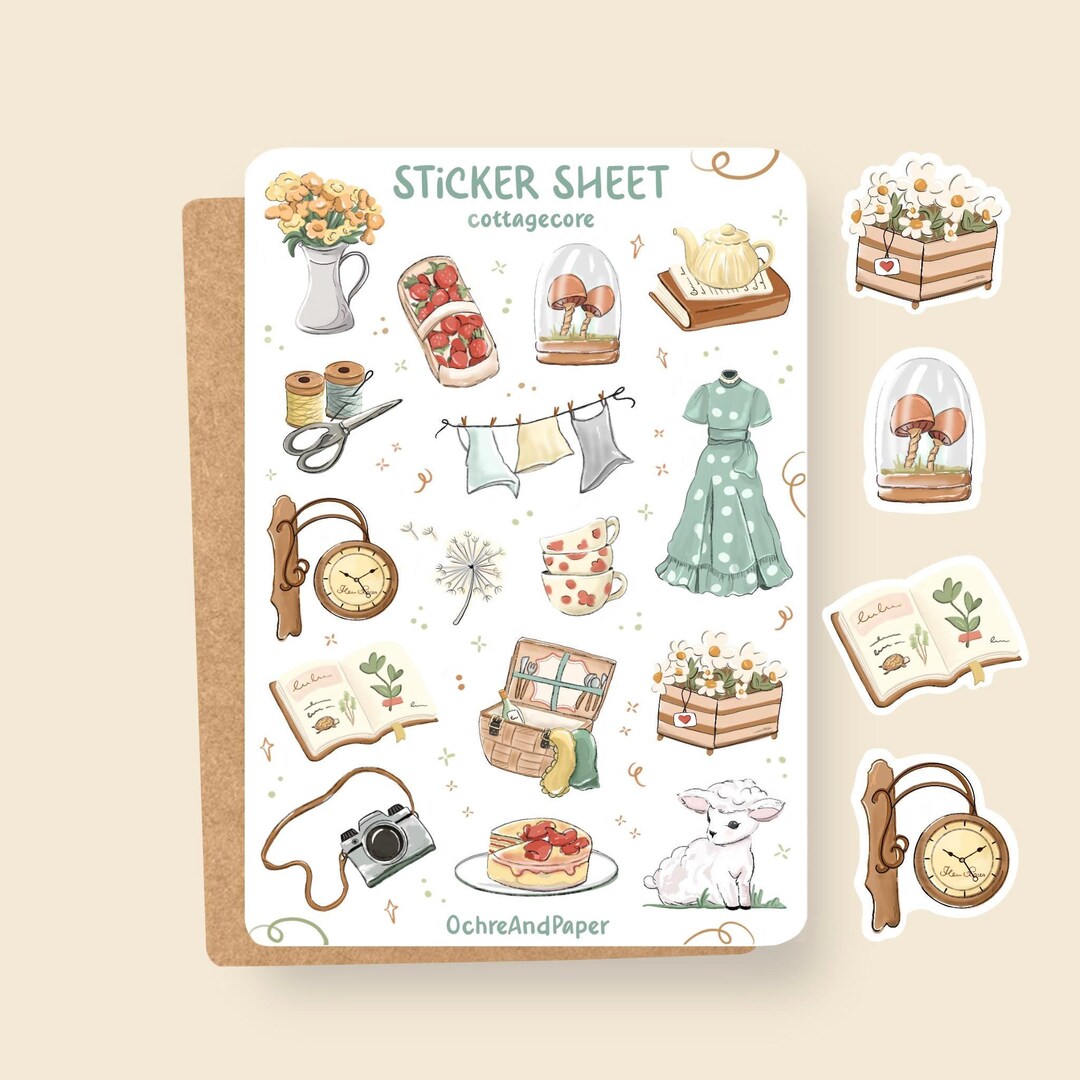 Sticker Sheet "cottagecore" - Planner Stickers, Bullet Journal Stickers ...