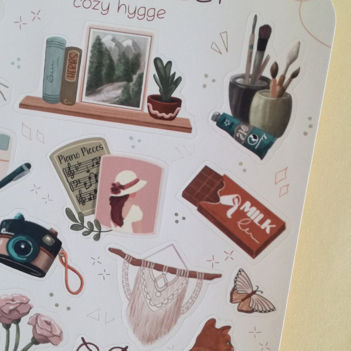 Sticker Sheet Cozy Hygge Bullet Journal Stickers Planner - Etsy