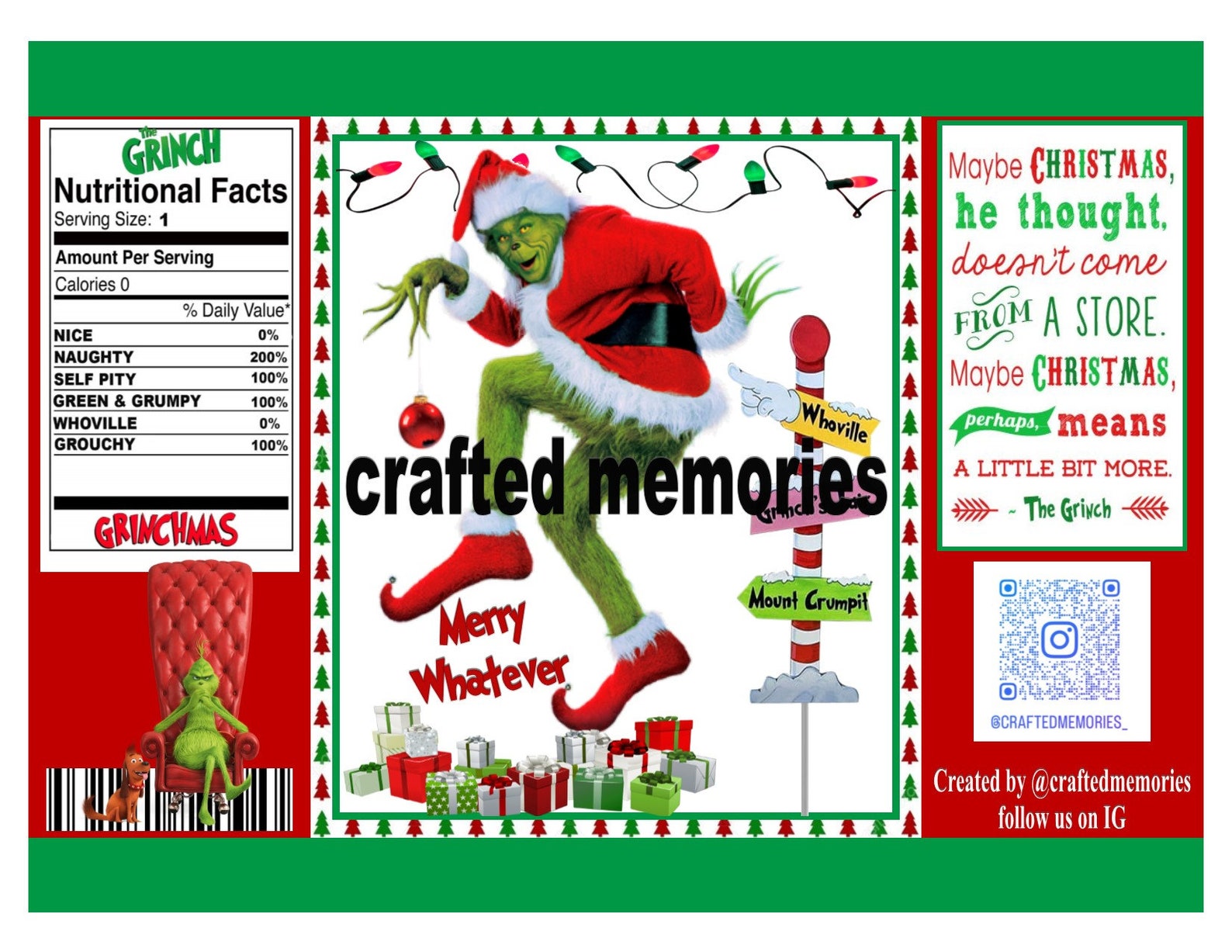 Merry Grinchmas Chip Bag File - Etsy