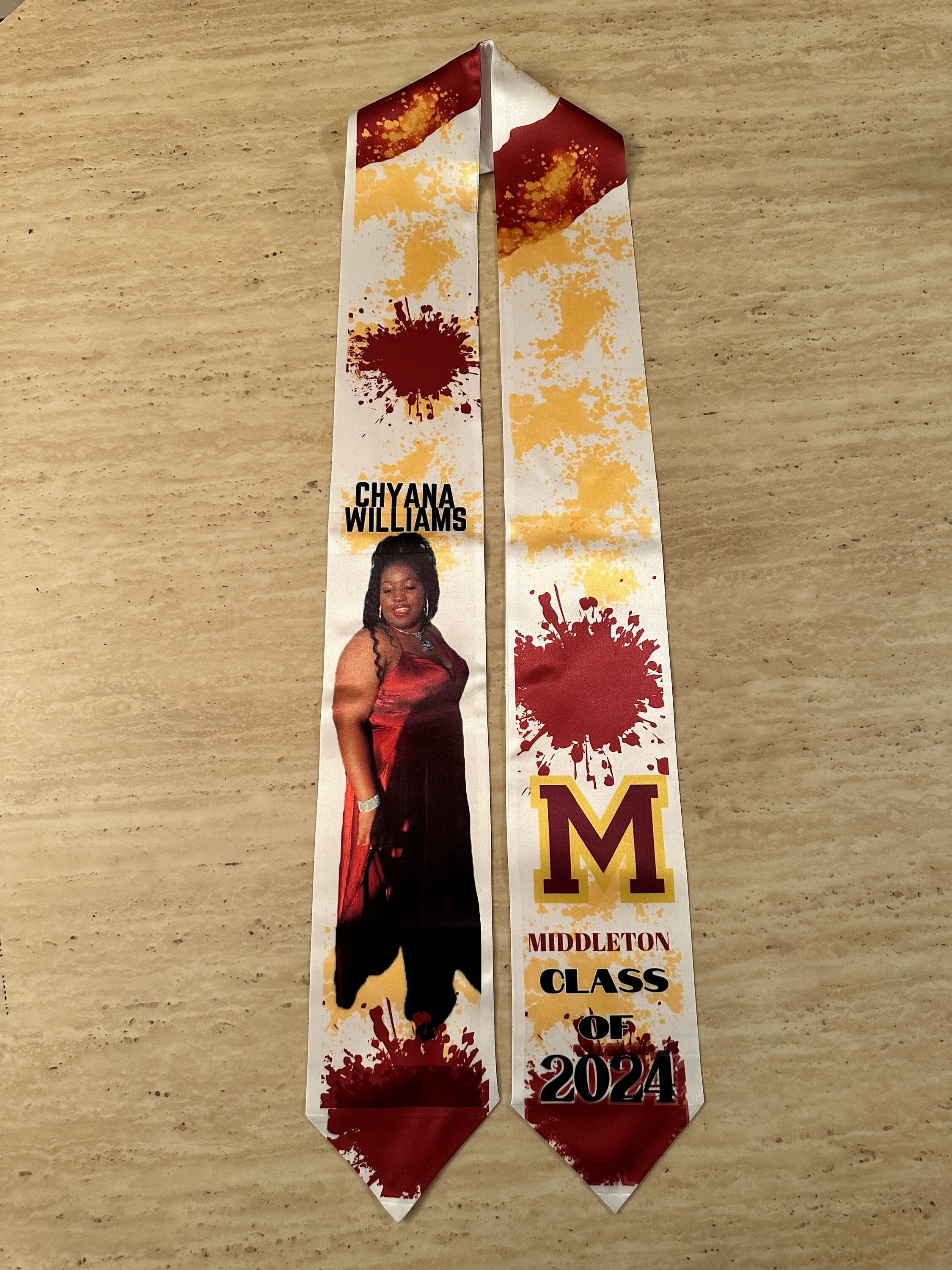 Custom Stole With Photo, Graduation Sash, Name and Photo Stole ...