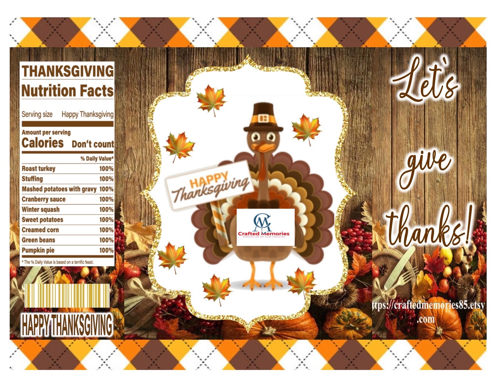 Thanksgiving Chip Bag - Etsy