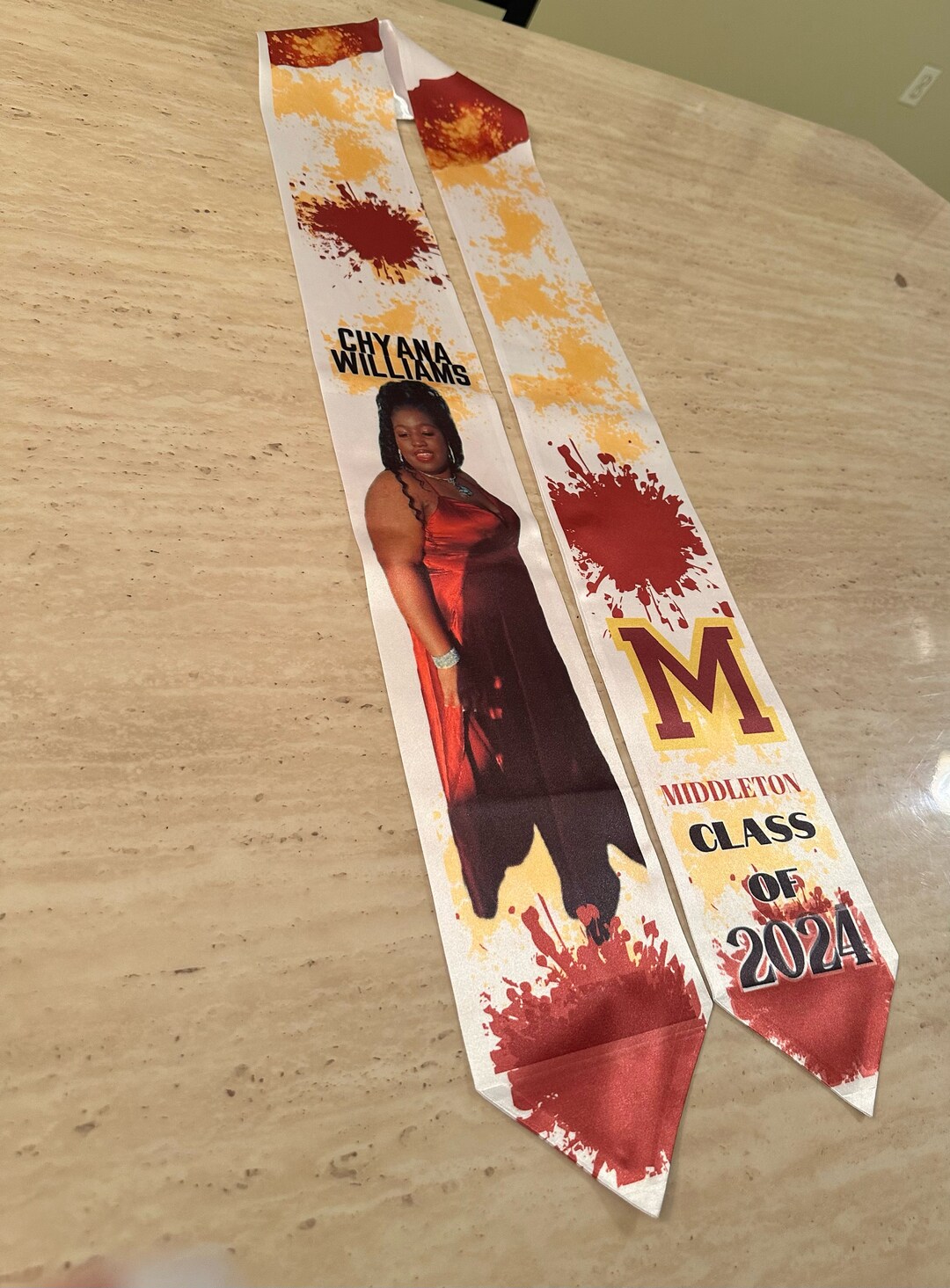 Custom Stole With Photo, Graduation Sash, Name and Photo Stole ...