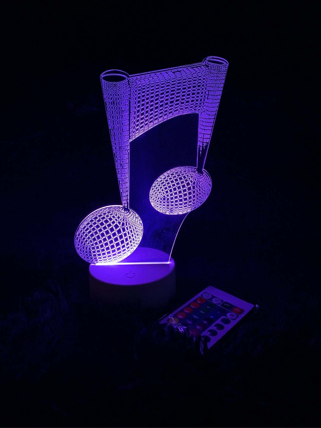 Custom Music Note Led Night Light - Etsy