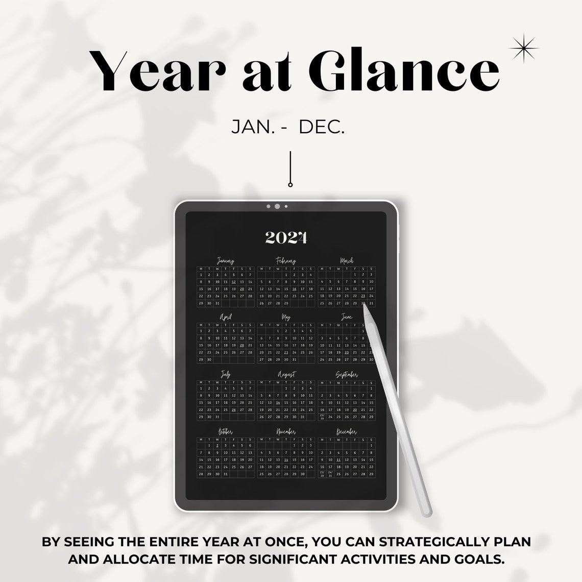 Sleek Digital Organizer 2024 2025 Ipad, Notability Goodnotes, Stylish ...