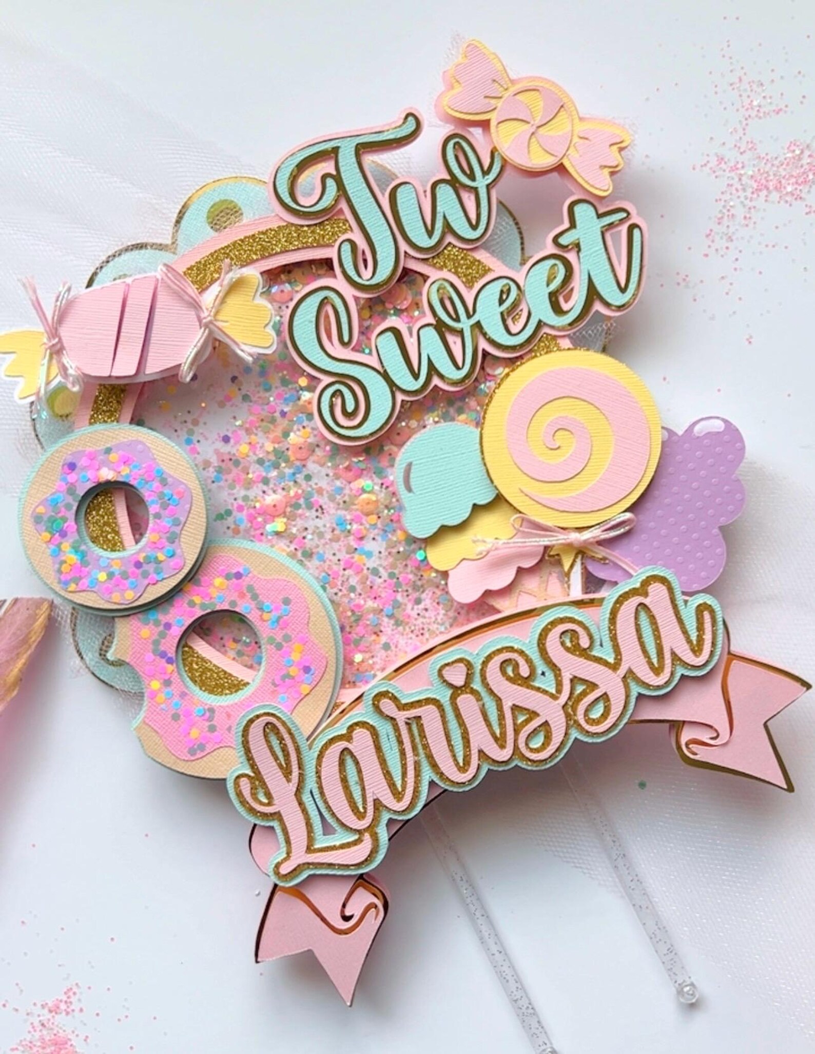 Two Sweet Caketopper Candy Cake Topper Decor Cute Caketopper Sweet ...