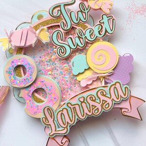 Two Sweet Caketopper Candy Cake Topper Decor Cute Caketopper Sweet ...
