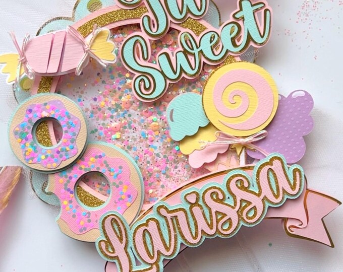 Two Sweet Caketopper Candy Cake Topper Decor Cute Caketopper Sweet ...