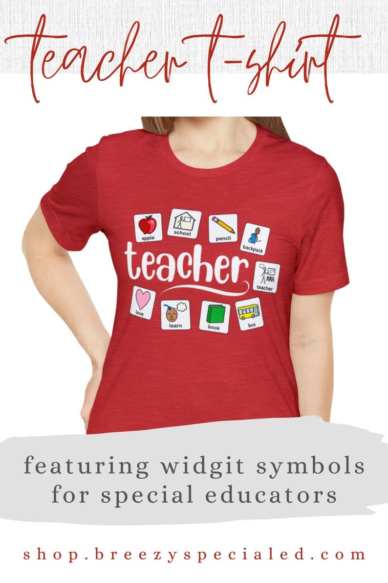 Teacher | Back to School Symbols | Special Education Teacher Tee - Etsy
