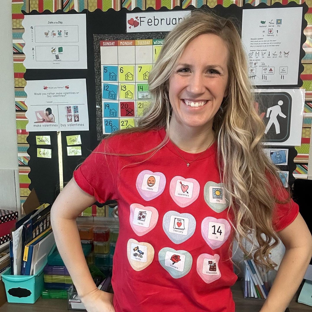 Candy Heart PCS Symbol Special Education Teacher Tee - Etsy