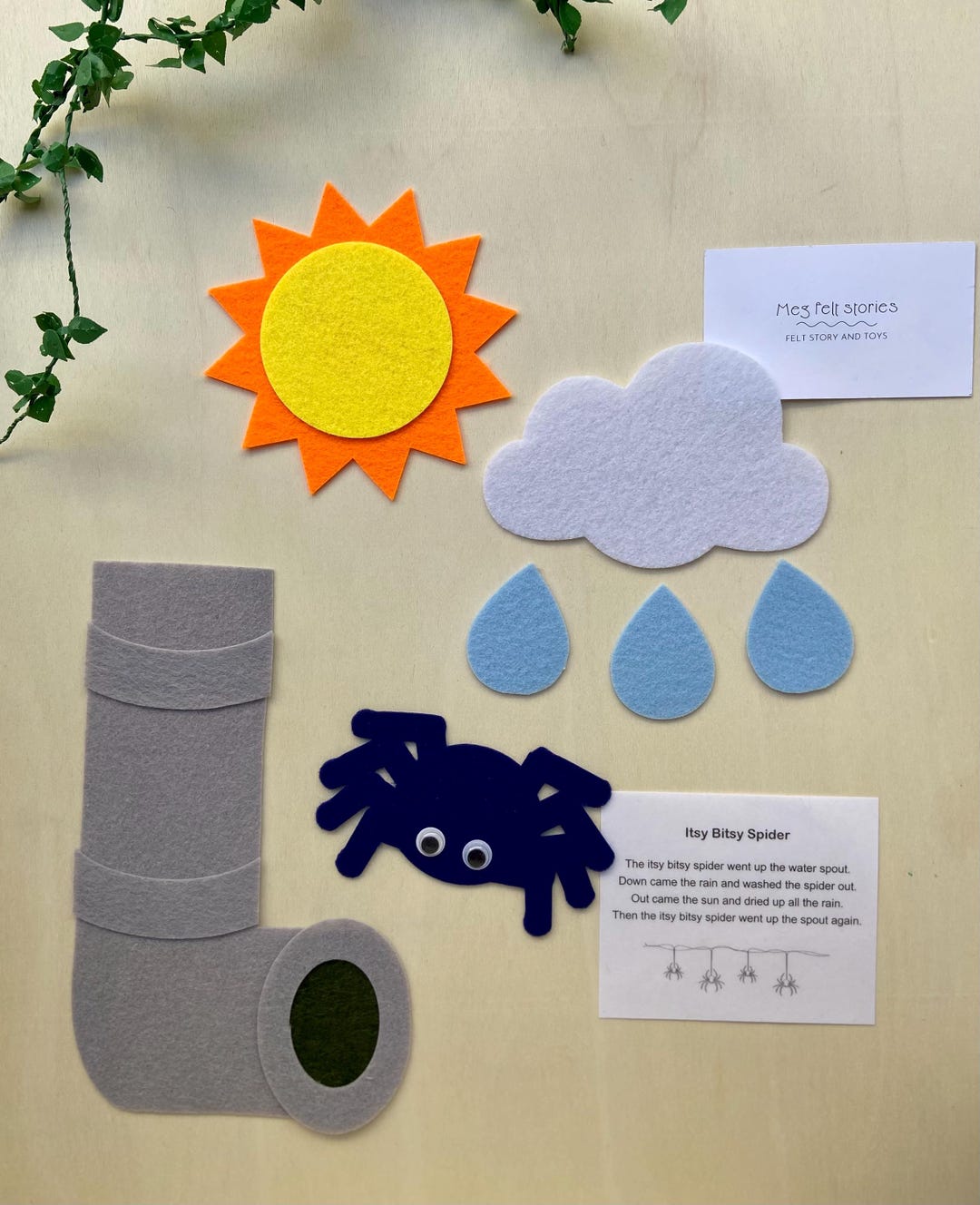 Itsy Bitsy Spider Felt Board Story Set: Early Learning Resource - Etsy