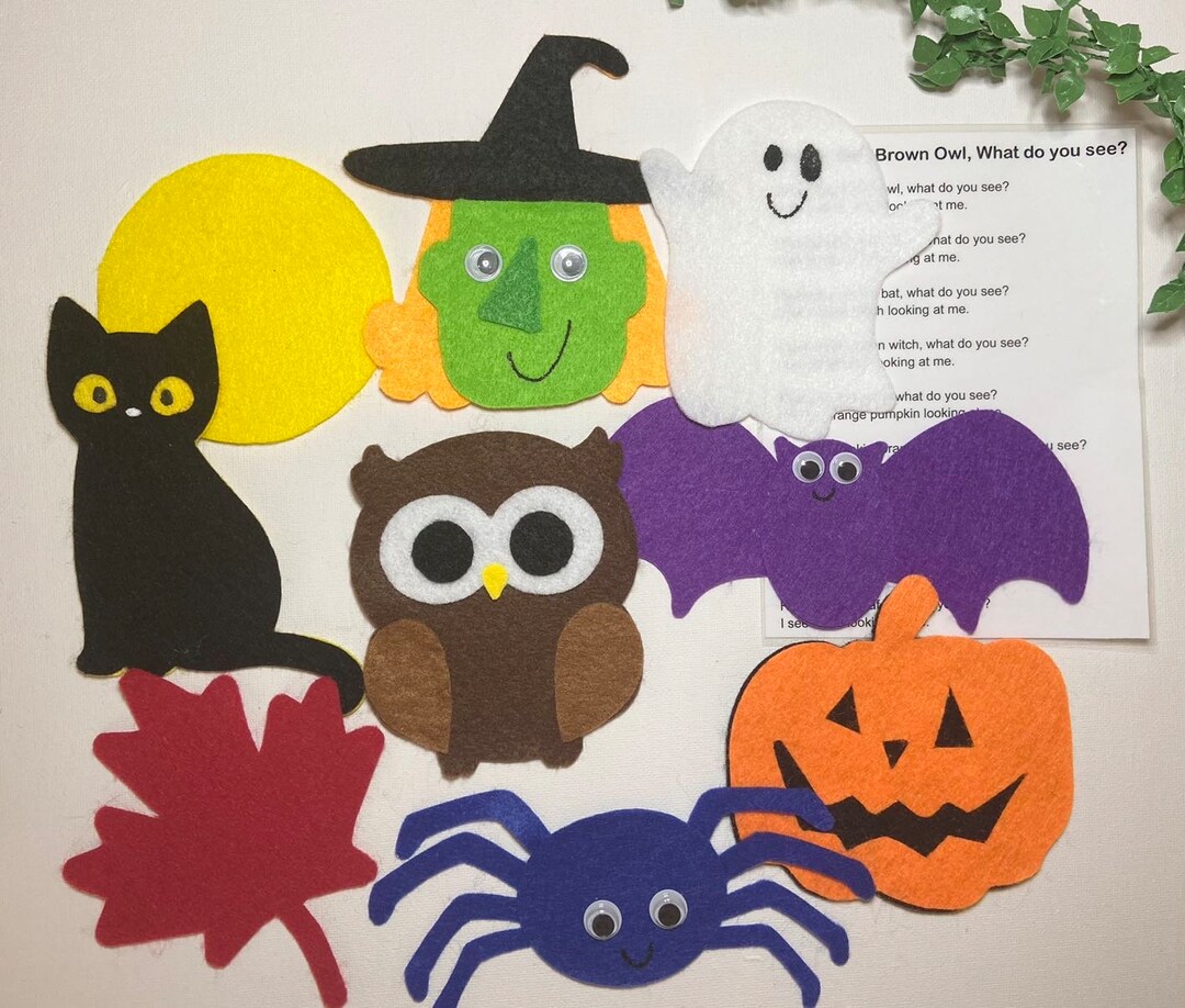 Halloween Story Time Felt Set Felt Story Brown Owl Circle - Etsy Canada