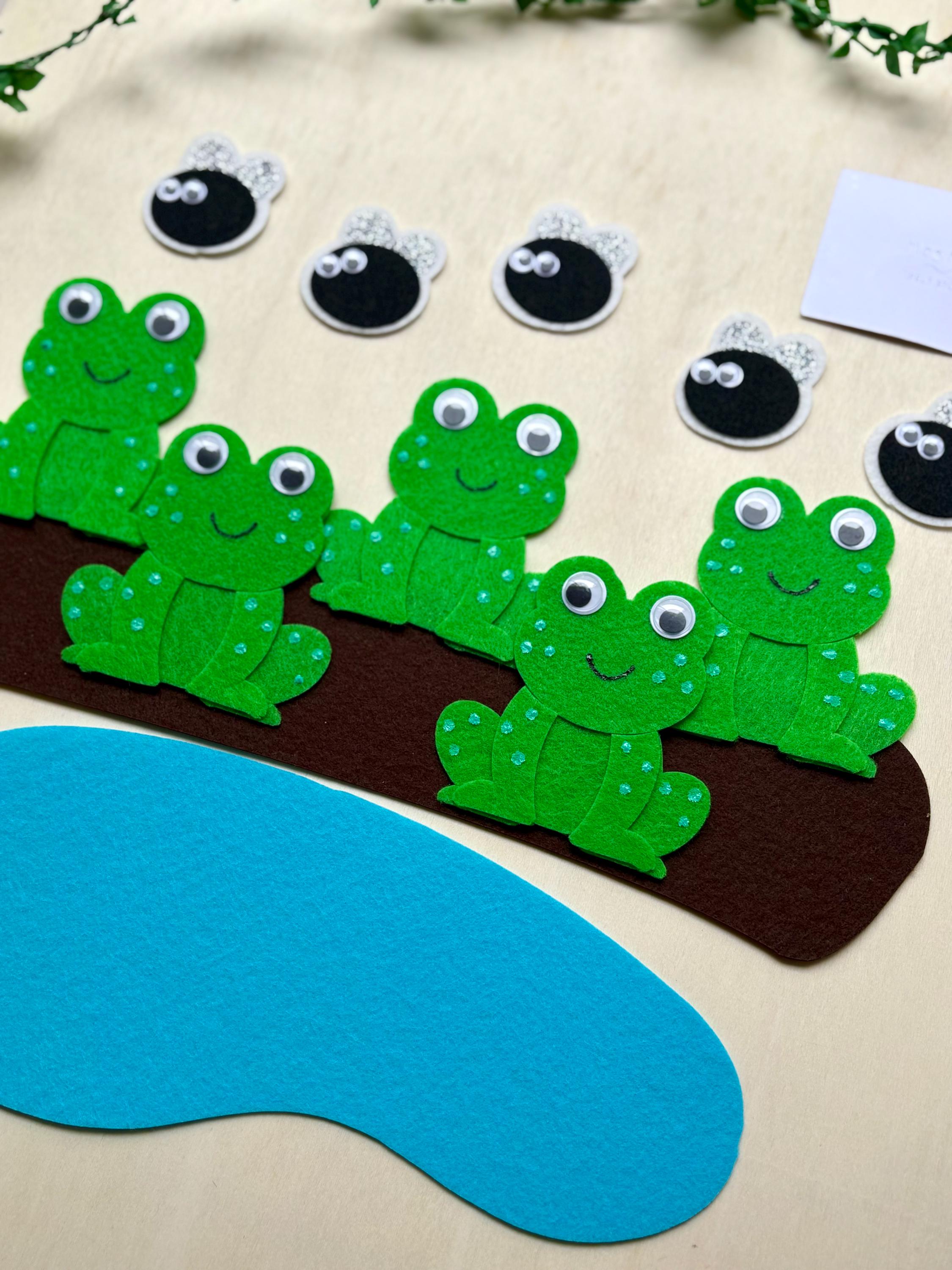 Five Green Speckled Frogs Felt Story: Flannel Board Set - Etsy