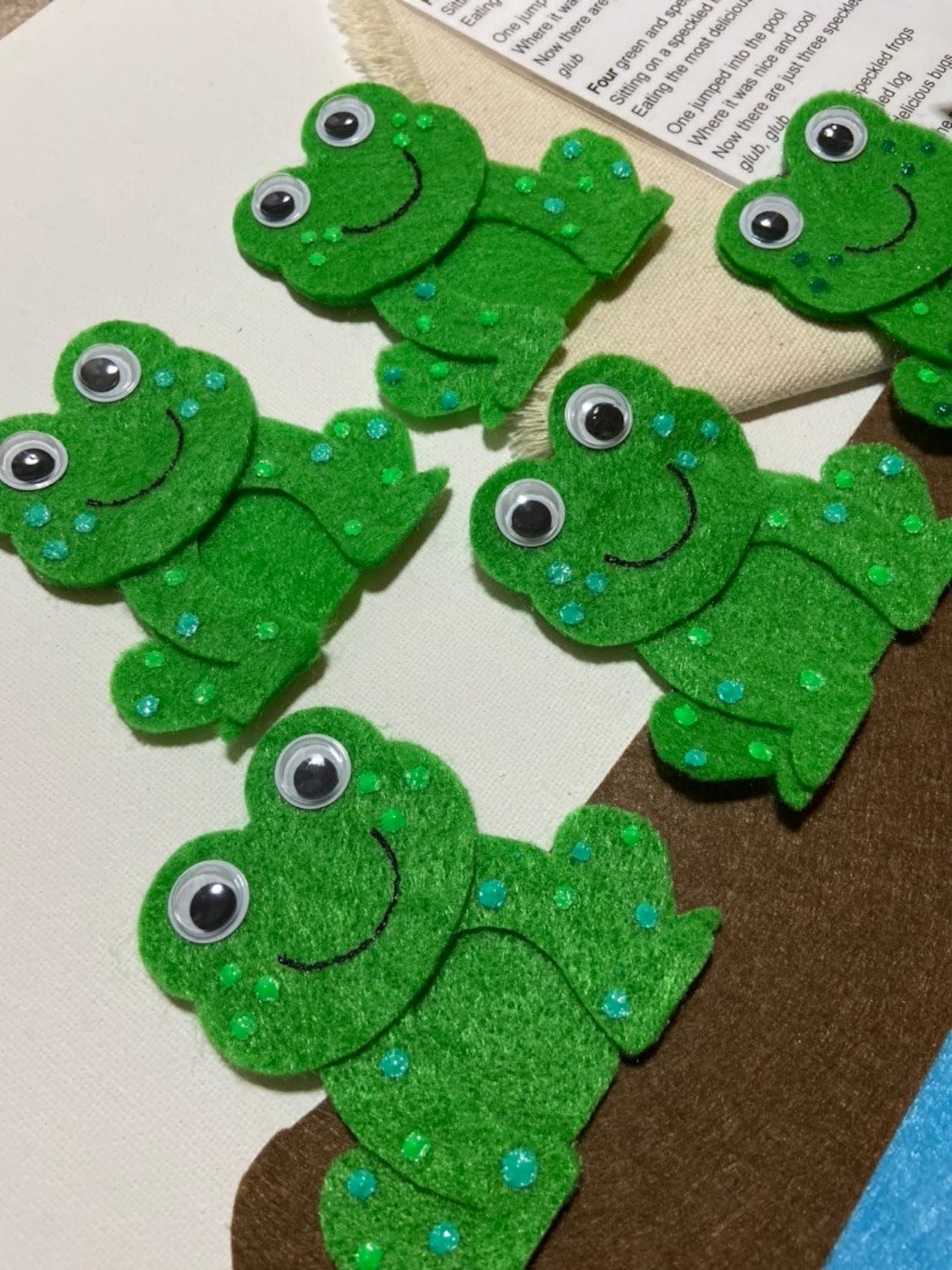 Five Green Speckled Frogs Felt Story Flannel Board Story - Etsy