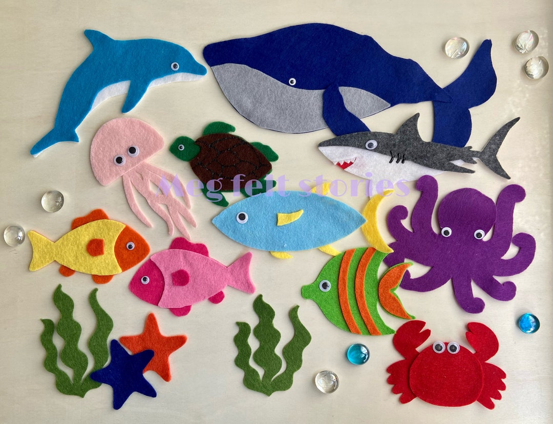 Ocean Animals Felt Play Set: Slippery Fish Song, Teacher Resources - Etsy