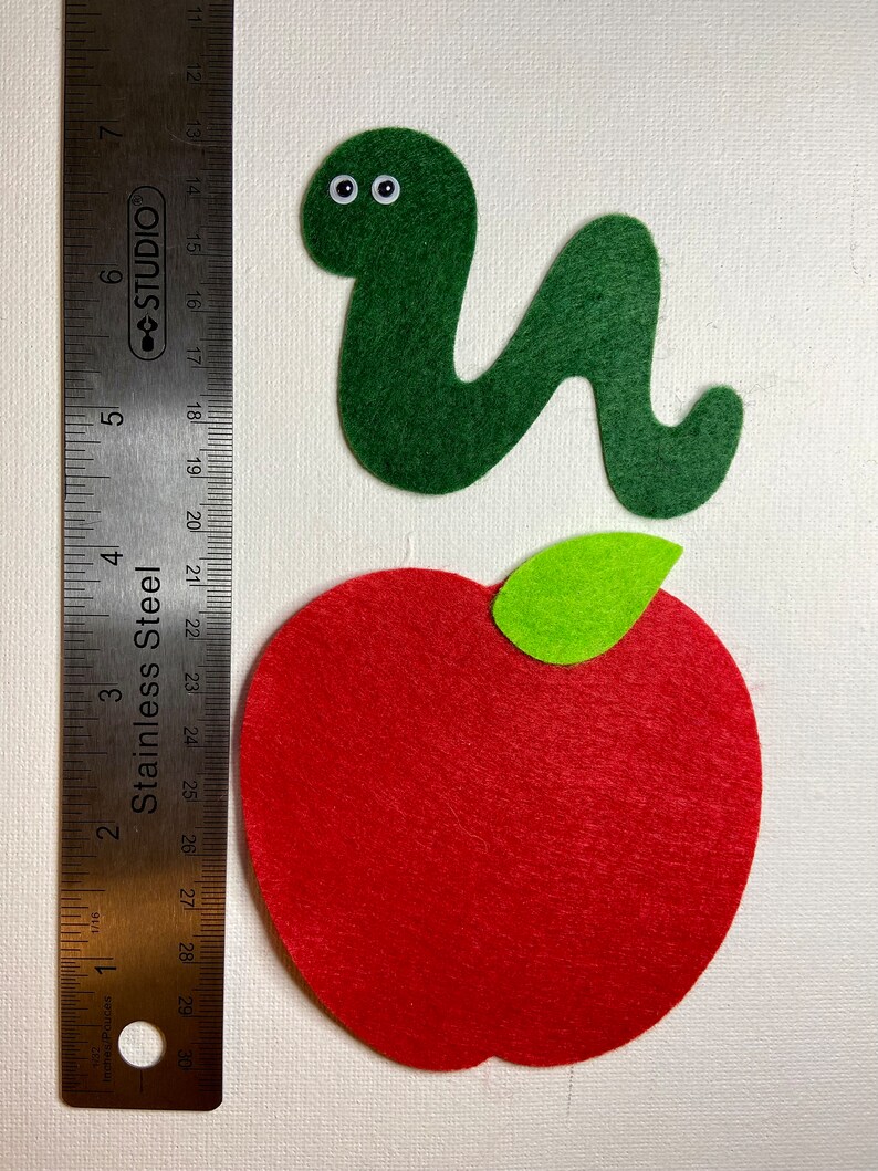 Wiggly Worms Hide and Seek Felt Set Spring Worms Apple - Etsy