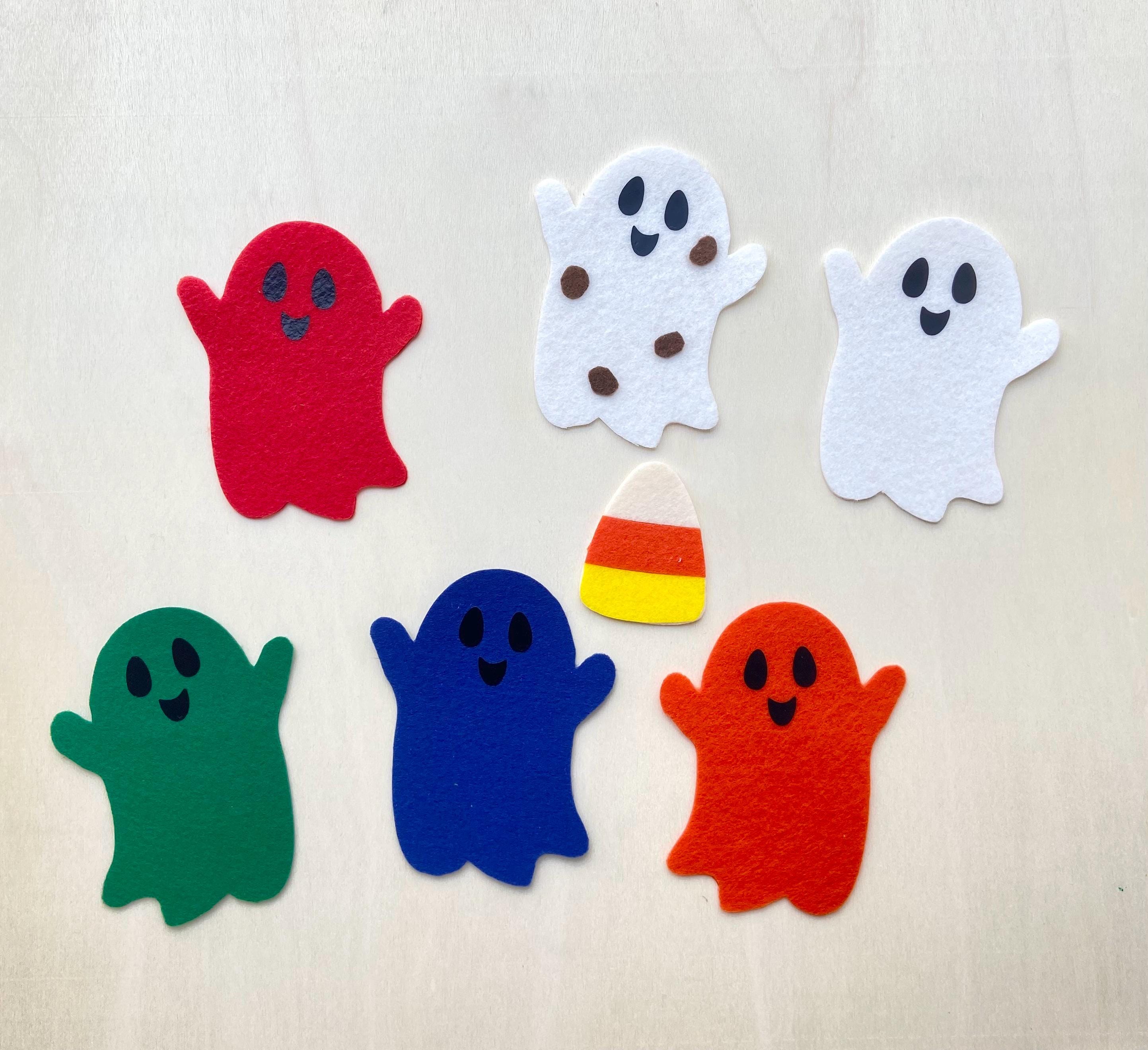 Cholate Chip Ghost Felt Set, Halloween, Halloween Felt Story, Candy ...